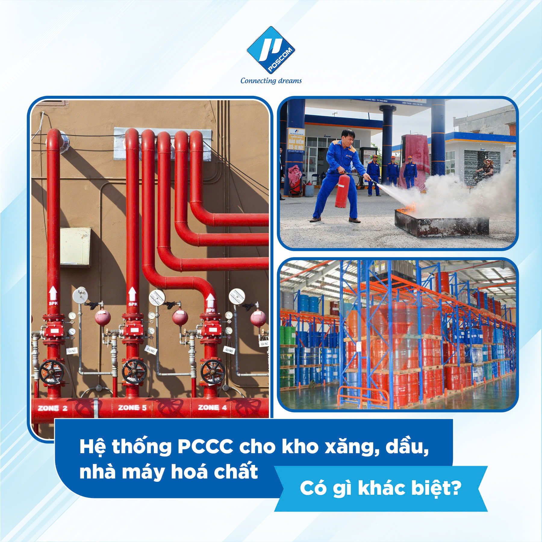 Hệ thống PCCC cho kho xăng dầu & nhà máy hóa chất – Cần đảm bảo tiêu ...